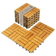 Set of 10 Premium Teak Deck Tiles, Distinctive Teak Wood Flooring, Snap ...