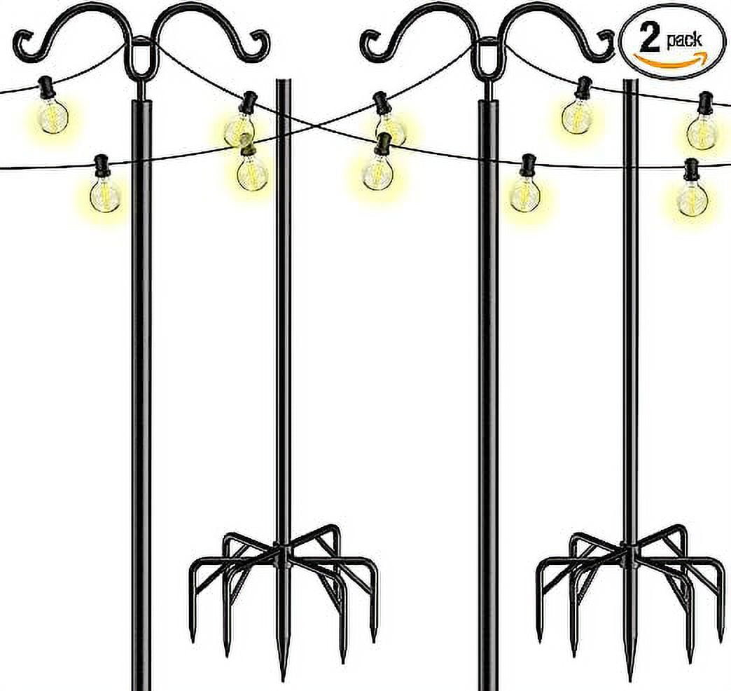 IDZO String Light Pole Stand with Hooks, 2 Pack - Walmart.com