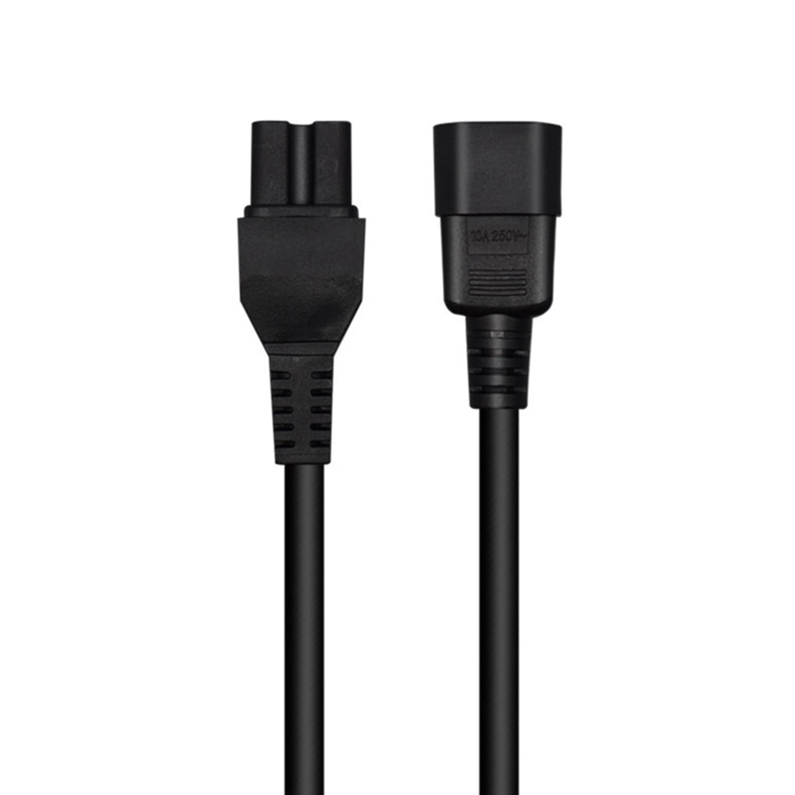 IEC 320 C14 3Pin Male to IEC 320 C15 Female Cloverleafs Power Cable ...