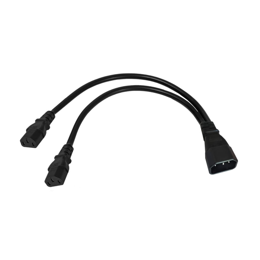 IEC 320 C14 Male to 2x C13 Female Splitter Cable 50cm Heavy Duty ...