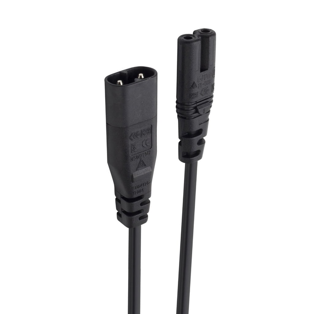IEC 320 C7 2Pin Male Plug to IEC 320 C8 2Pin Female Power Cord ...