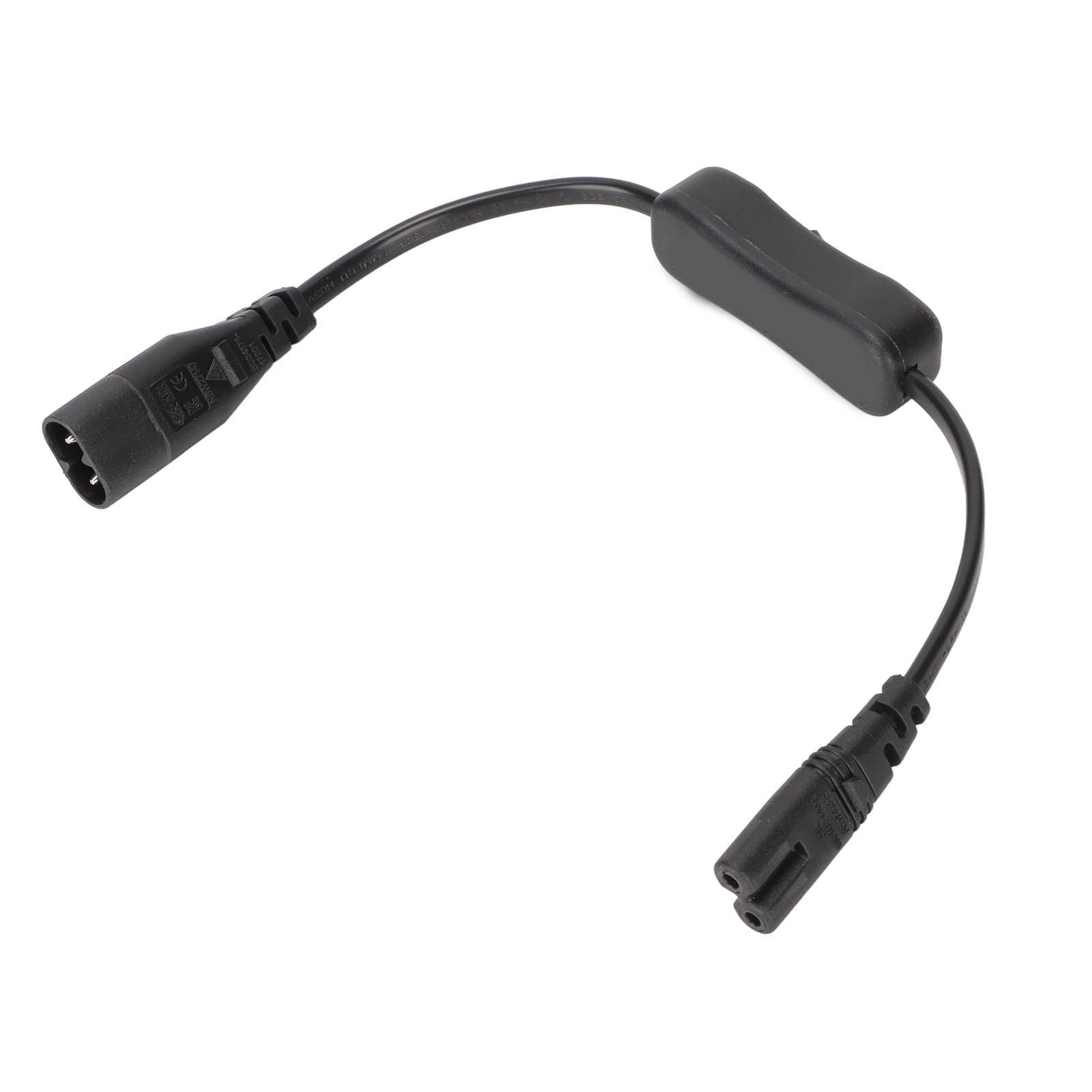 IEC 320 C8 to IEC 320 C7 Cable Male to Female Power Extension Adapter ...