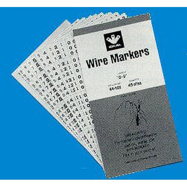 IEC 44-102, 15in Perforated Plastic Alpha-numeric Cable Marker 10 Piece ...