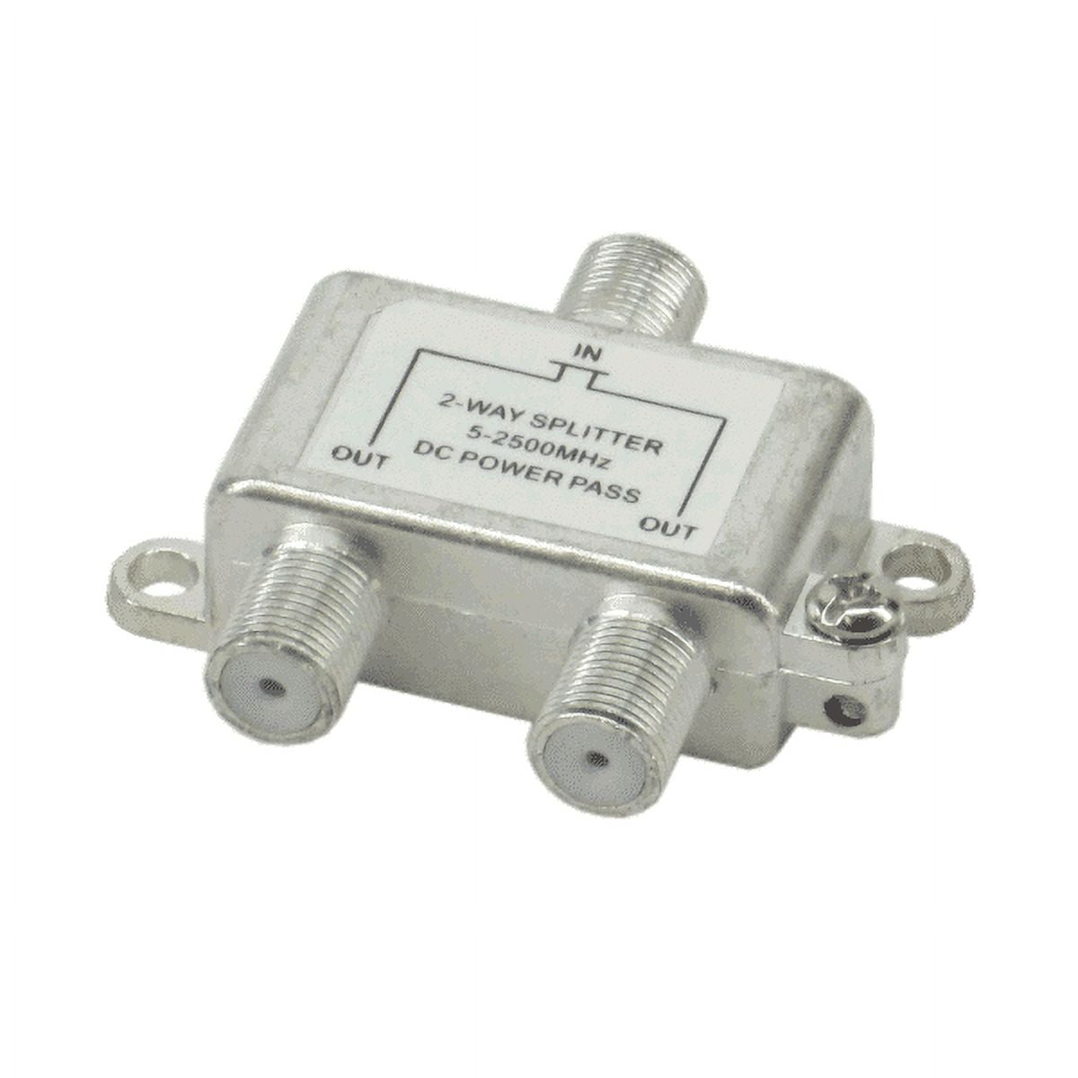IEC ACC9032 2-Way 2GHz DC Passive Satellite Splitter - Walmart.com