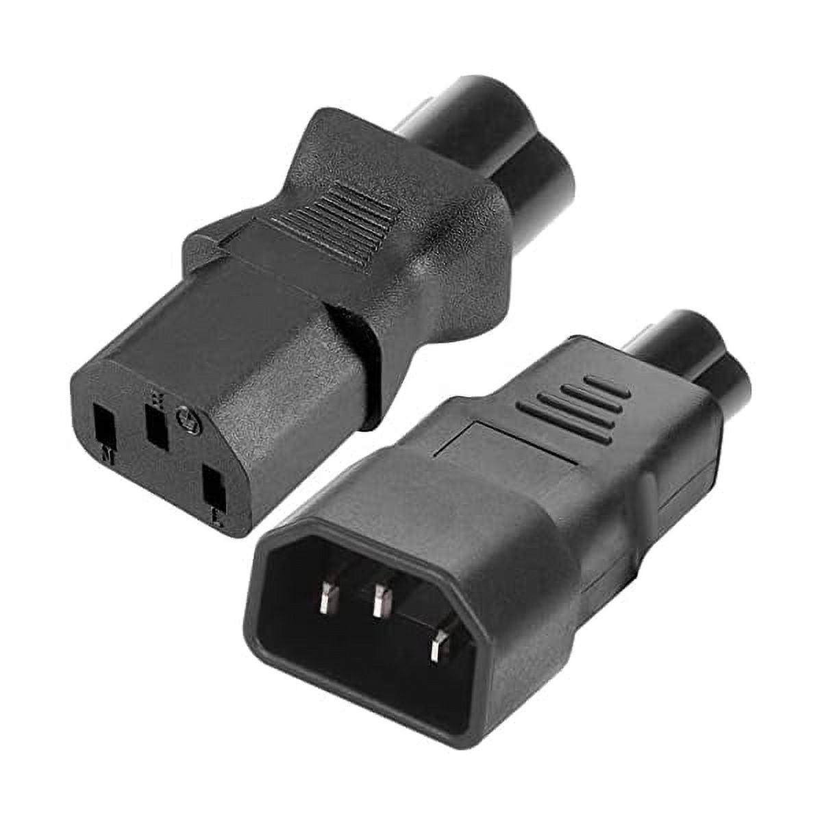 IEC C14/C13 to C5/C6 Cloverleaf Power Adapter for Kettle, 3 Pin Male ...