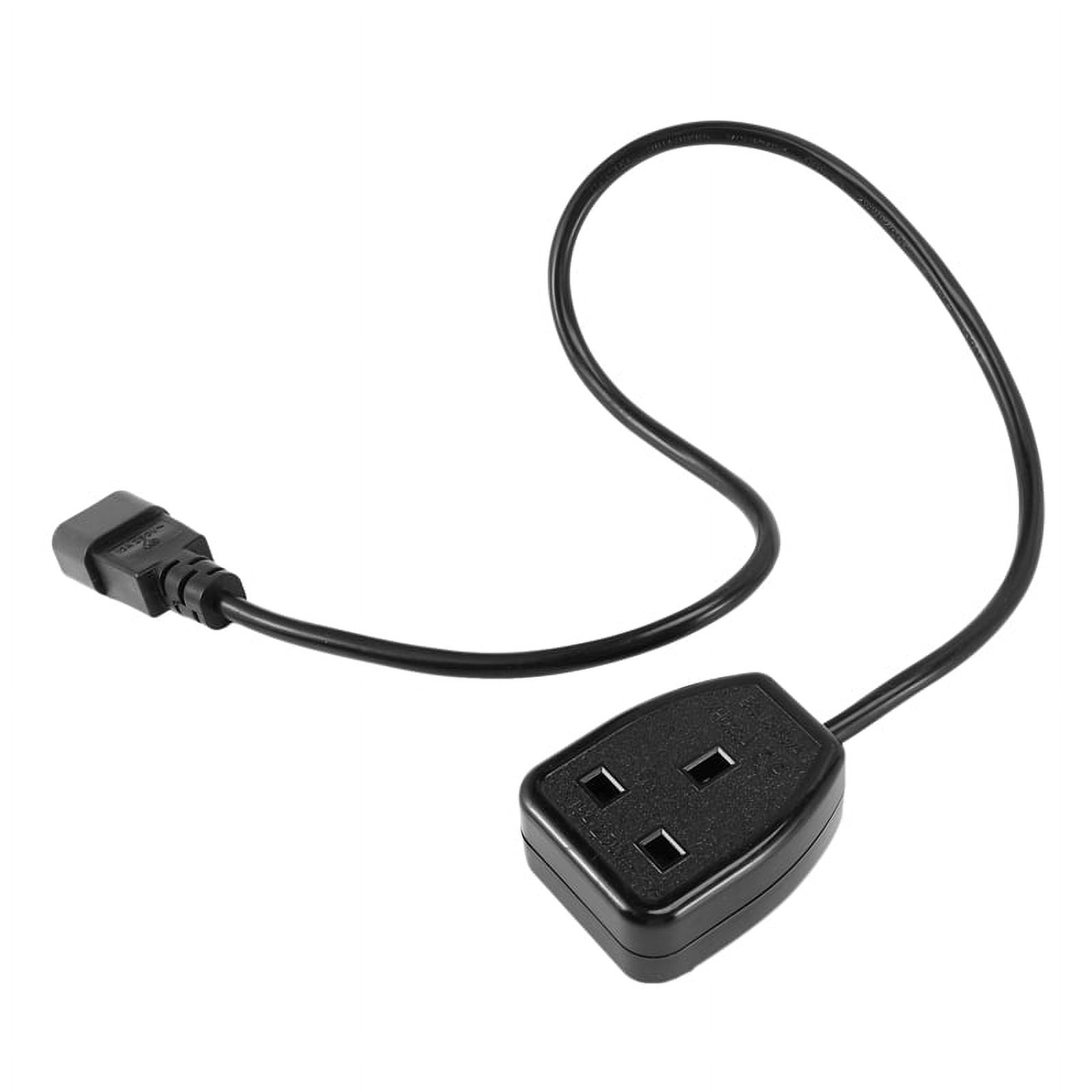 IEC C14 Male Plug to UK 3Pin Female Socket Cable (0.6M) - Walmart.com