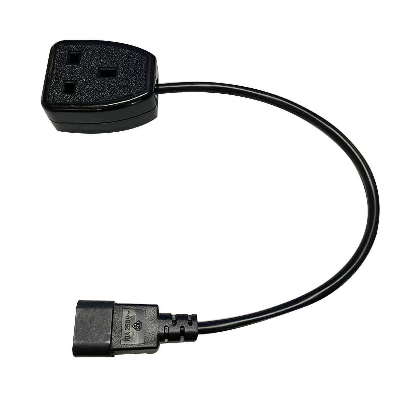 IEC C14 Male Plug to UK 3Pin Female Socket Cable (0.) - Walmart.com