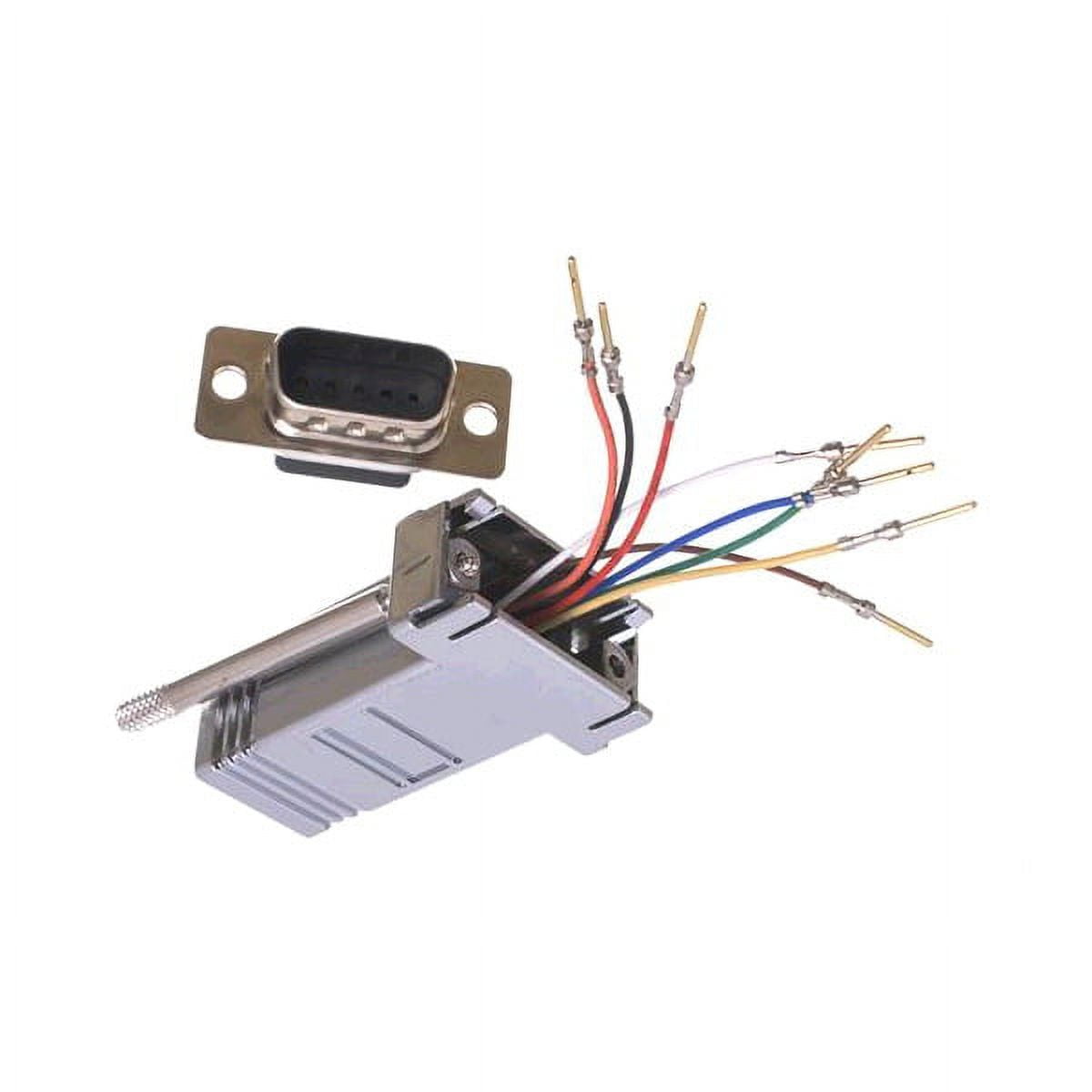 IEC DB09M-RJ4508-SH DB09 Male to RJ4508 Adapter Shielded with Metalized ...