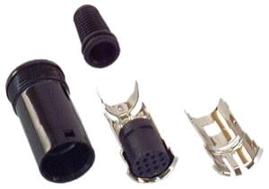 IEC DN13FS-L Din - 13 Pin Female Solder Connector with Latch - Walmart.com