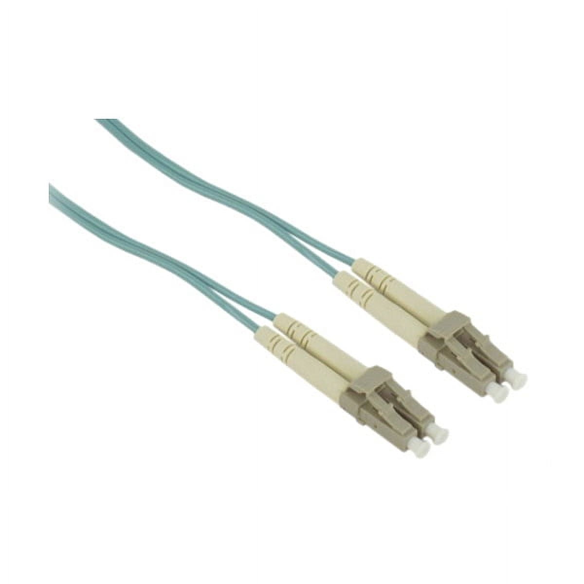 IEC L8755-04M LC to LC Duplex Multimode Aqua 10-Gig Fiber Optic Cable 4 ...