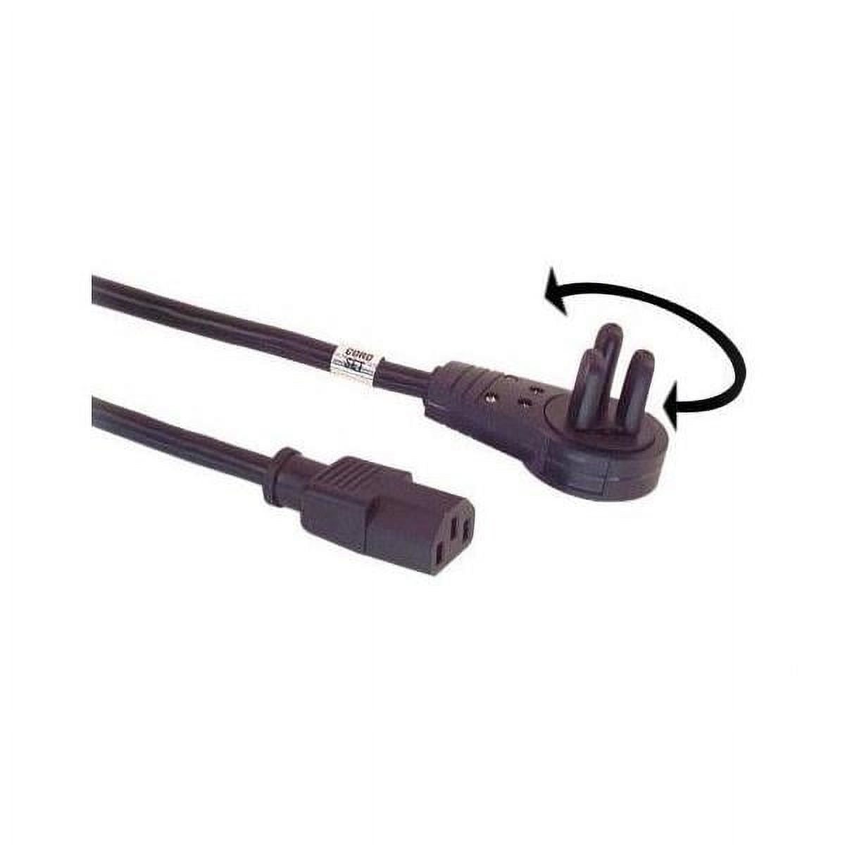 IEC M1300-08 PC Power Cable with flat 90 degree exit wall plug ( NEMA 5 ...