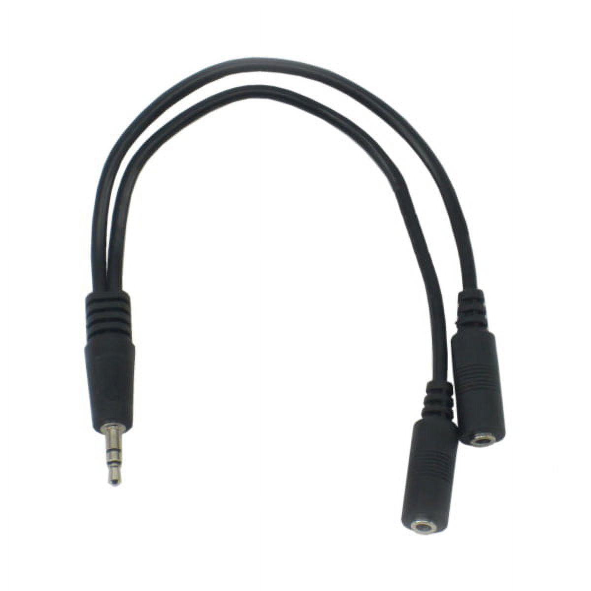 IEC M7403 3.5mm Stereo Splitter one Male to two Females 6in - Walmart.com