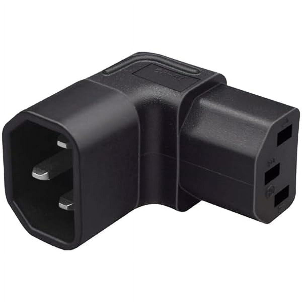 IEC Male C14 to Down Right Angled 90 Degree IEC Female C13 Power Extension Adapter AC Converter ...