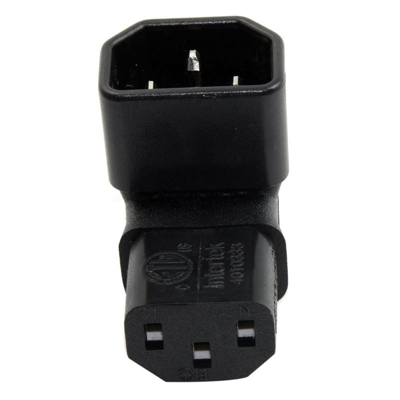 IEC Male C14 to Up Right Angled 90 Degree IEC Female C13 Power ...