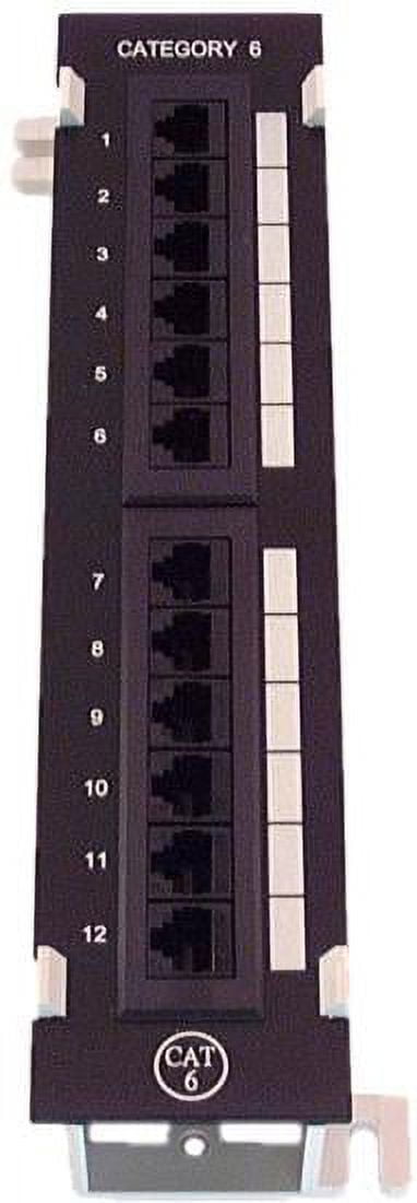 IEC PM13812 Compact 12 Port Cat 6 568B Patch Panel with Mounting Frame ...