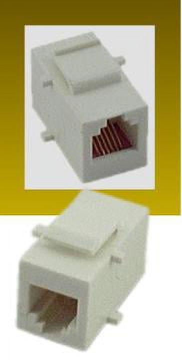 IEC RJ1106F-F-MT-WH RJ11 6 Position Keystone Connector Female to Female ...