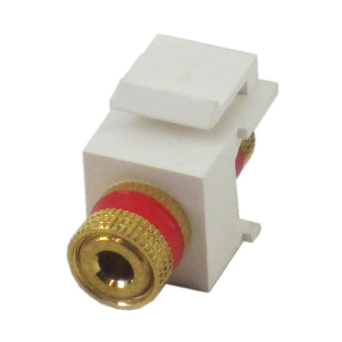 IEC RJBPRF-F-WH Banana/Binding Post Jack to Jack in White Keystone ...