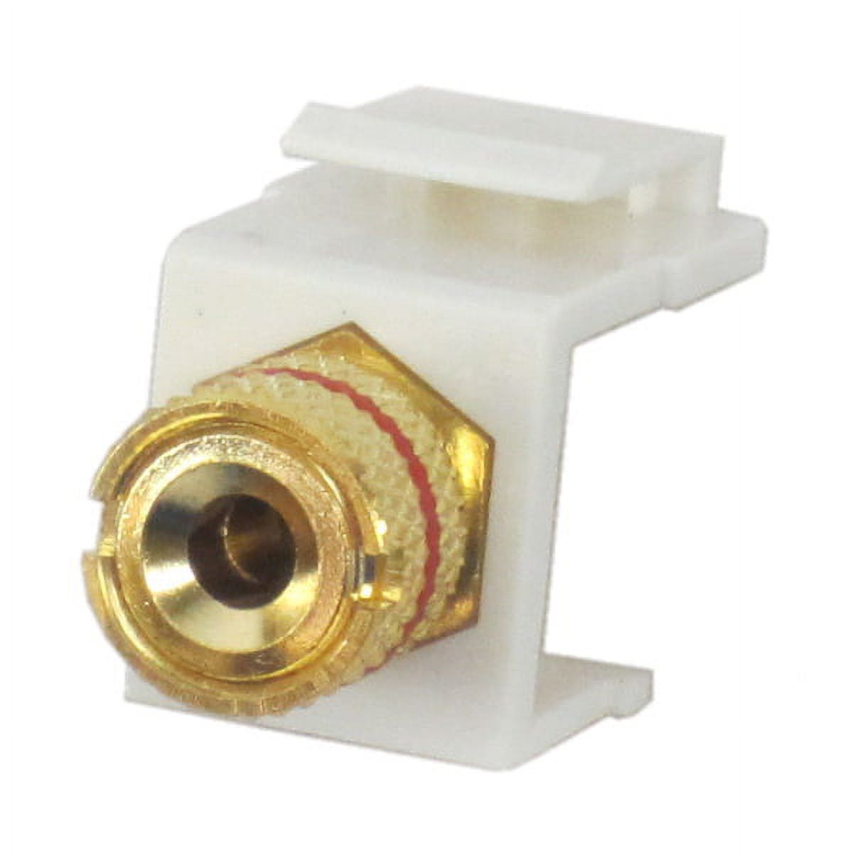 IEC RJBPRS-WH Banana/Binding Post Jack in Keystone insert - White, Red ...