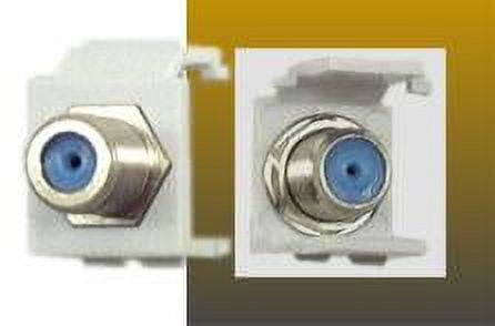 IEC RJF100F-F-3G-WH F100 CATV Female to Female 3 GHz Rated Keystone ...