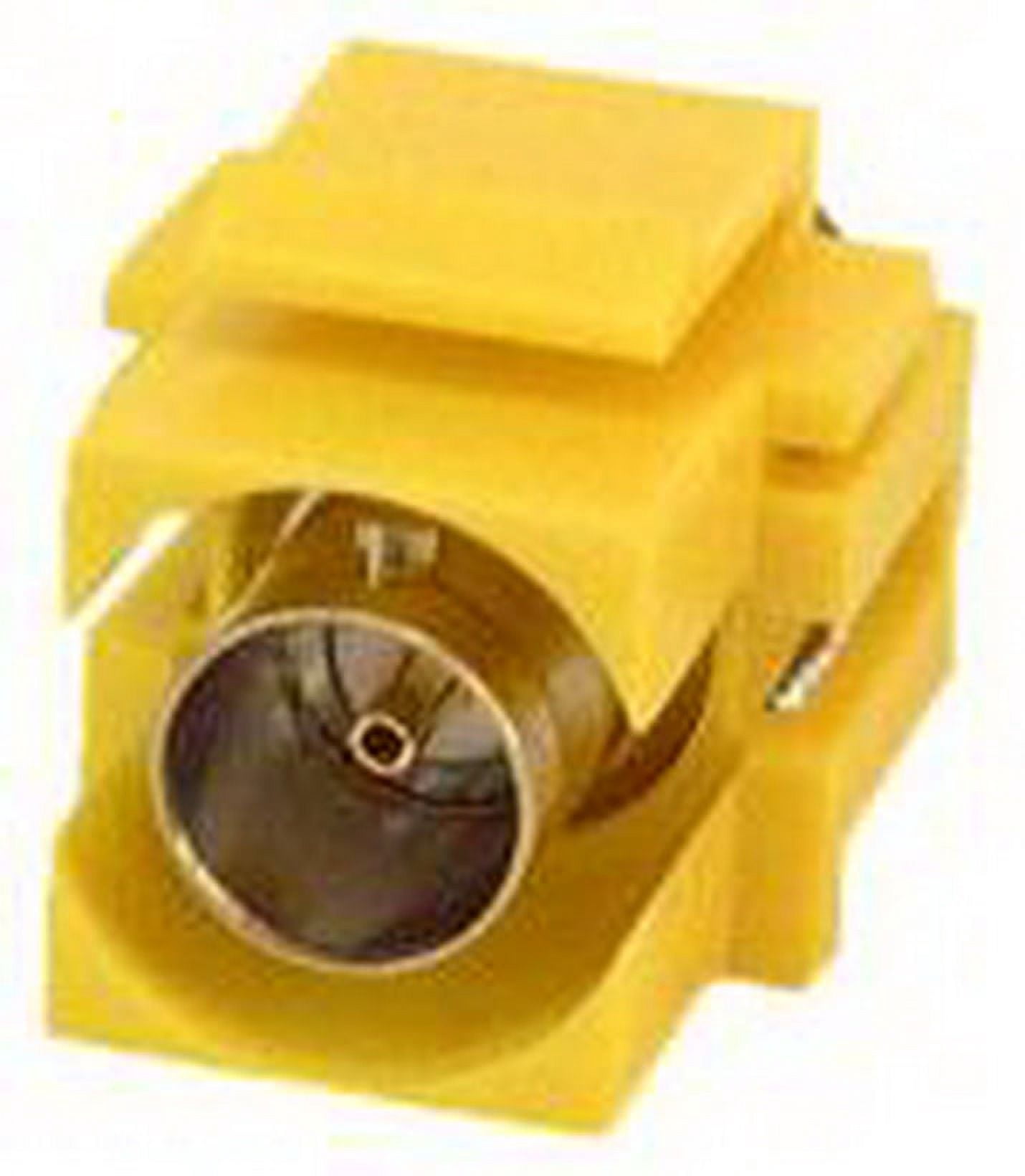IEC RMBNC-YE BNC 75 Ohm Female to Female Flush Mount Keystone Connector ...