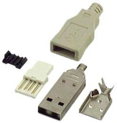 IEC USBAG USB Type A Plug and Hood Kit Gray - Walmart.com