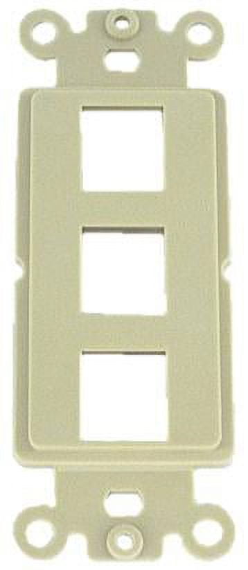 IEC WDZ343000 Ivory Decora Insert with Three Keystone Cutouts - Walmart.com