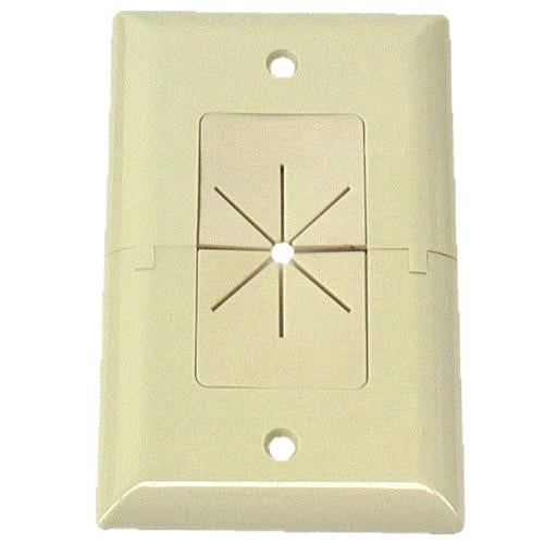 IEC WZ17001 Ivory Plastic Wall Plate Split Pass Through - Walmart.com