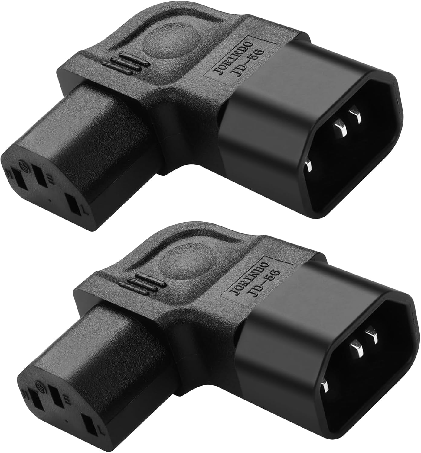 IEC320 90 Degree C14 to C13 Power Adapter Male C14 to Female C13 Power Extension Adapter AC ...