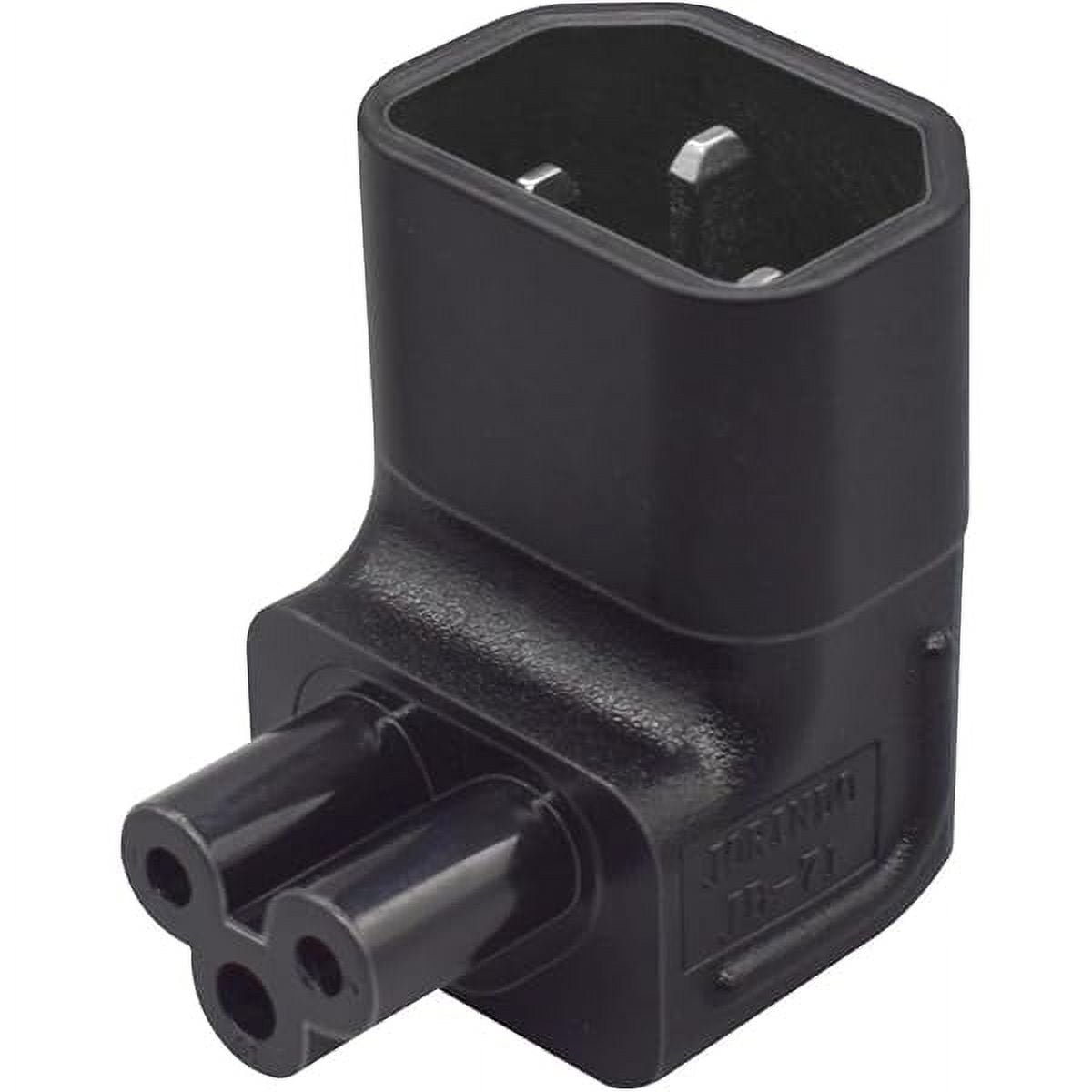 IEC320 C14 to C5 AC Power Converter,Down Angle Bend IEC 320 Male C14 to IEC Female C5 Power ...