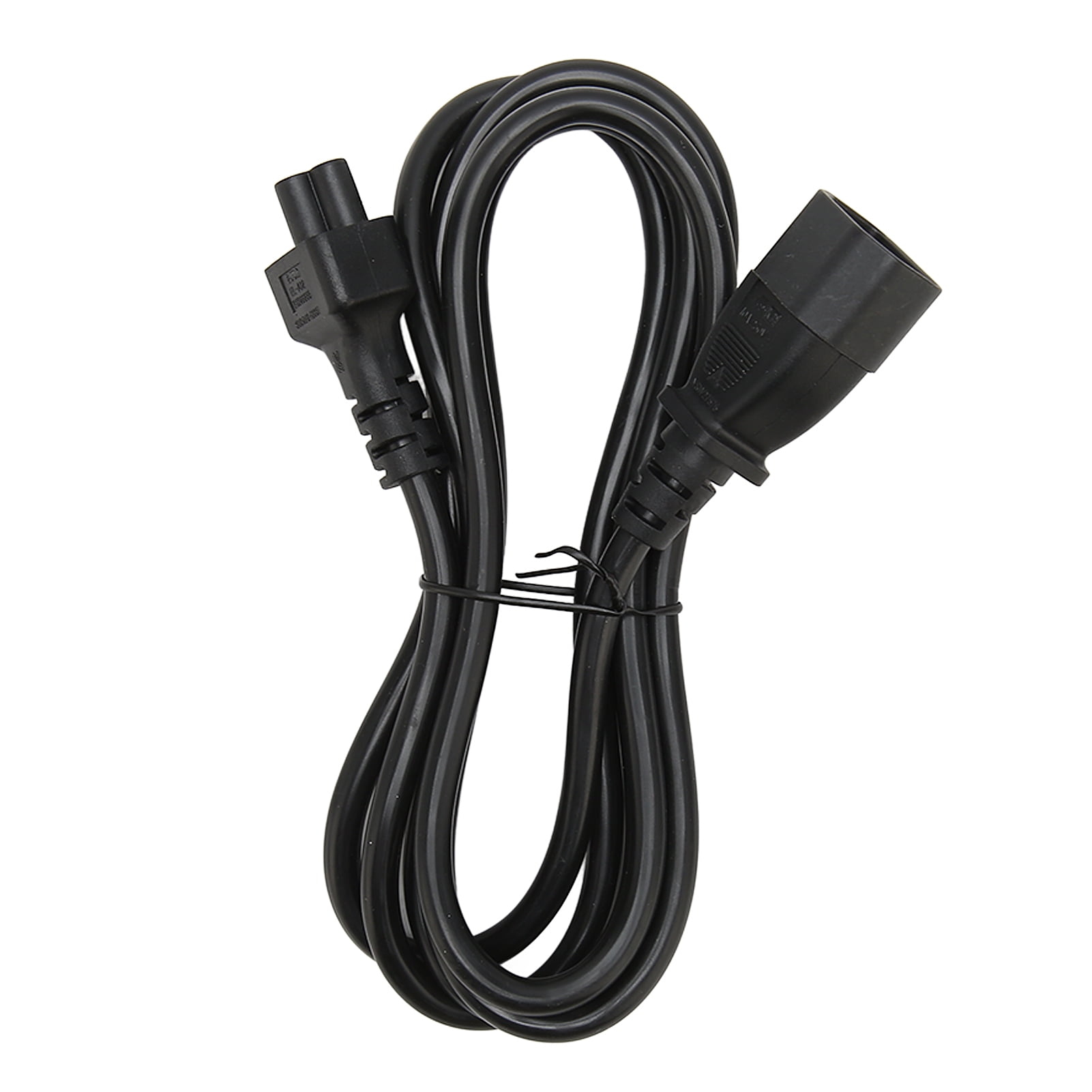 IEC320 C14 Male to C5 Female Power Cord, 10A 250V 2500W, 5.9ft Length ...