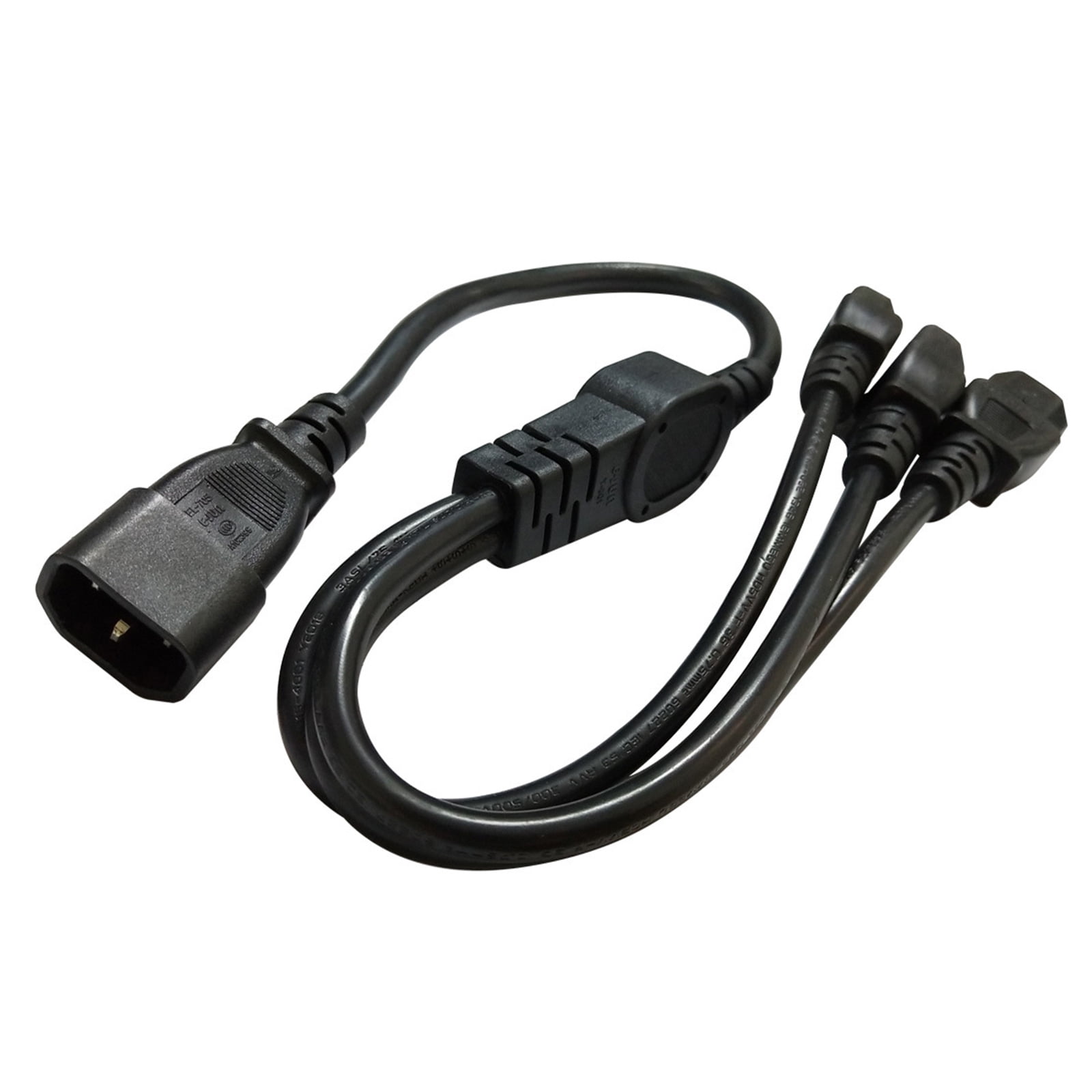 IEC320 C14 to Triple C13 Power Wire Splitters Adapter Cable Male to ...