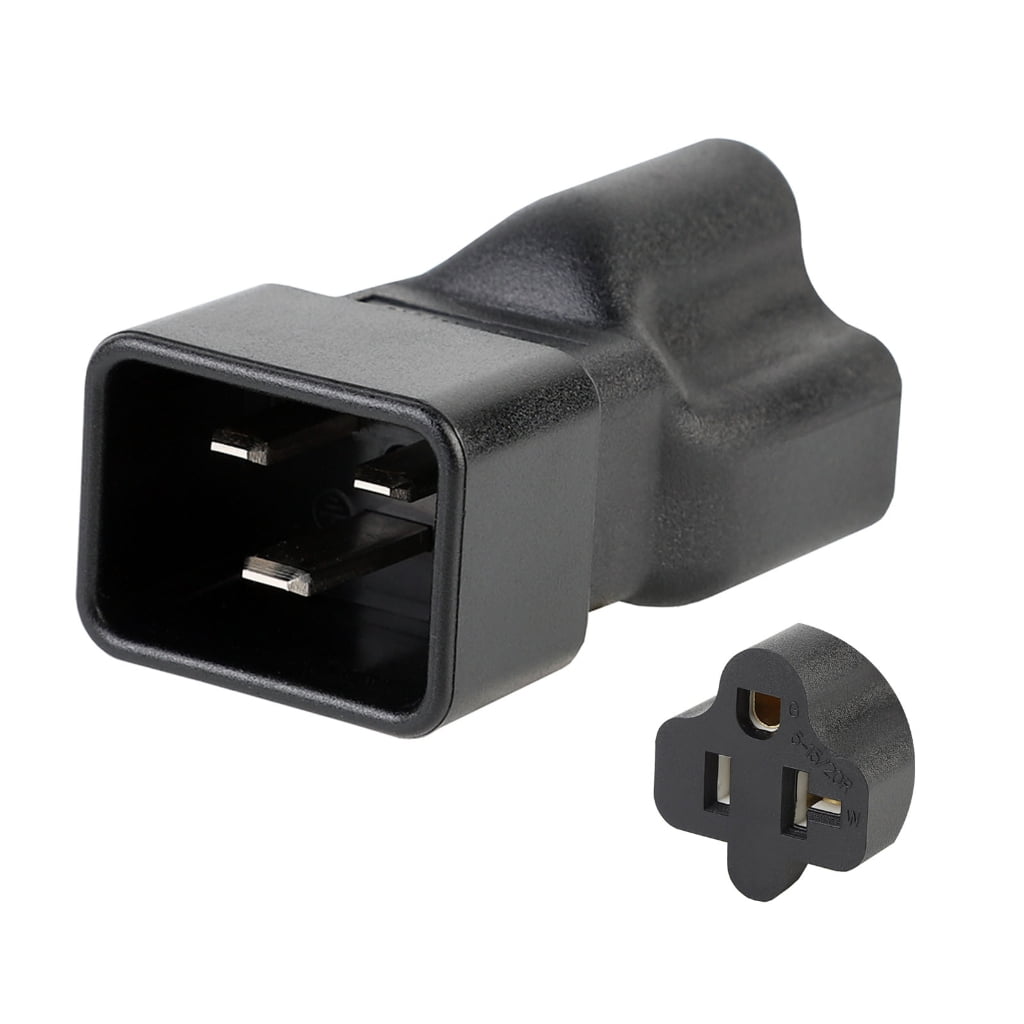 Iec320 C20 Male To Nema 5 15 20r Female Adapter Kettle Plug 3 Pin Connector Interfaces Power