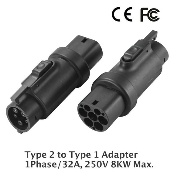 IEC62196 Type 2 to SAE J1772 Type 1 EV Adapter Charging Convertor 250V ...