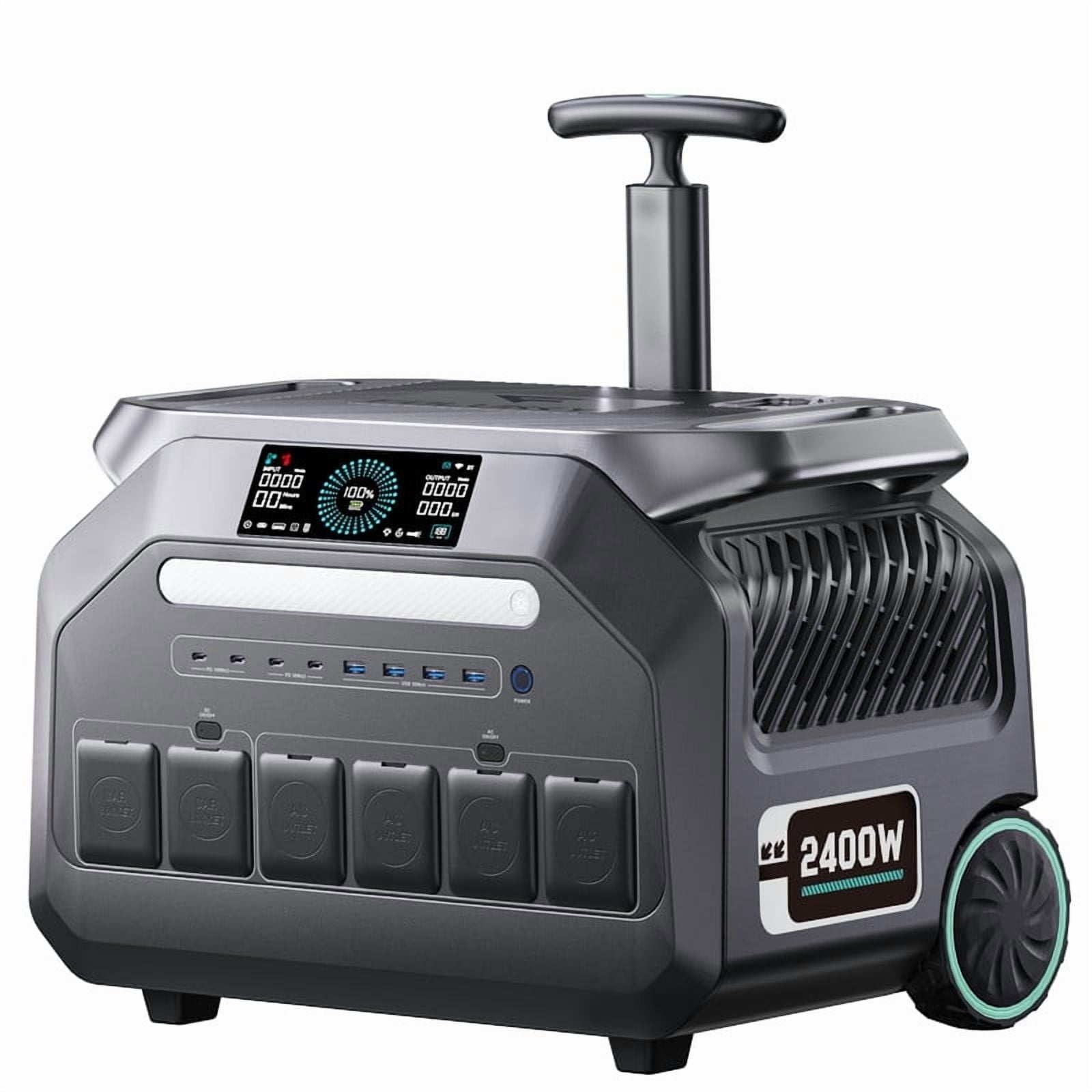 IEE P2400 Solar Generator 2048Wh, 2400W LiFePO4 Power Station, 1000W ...