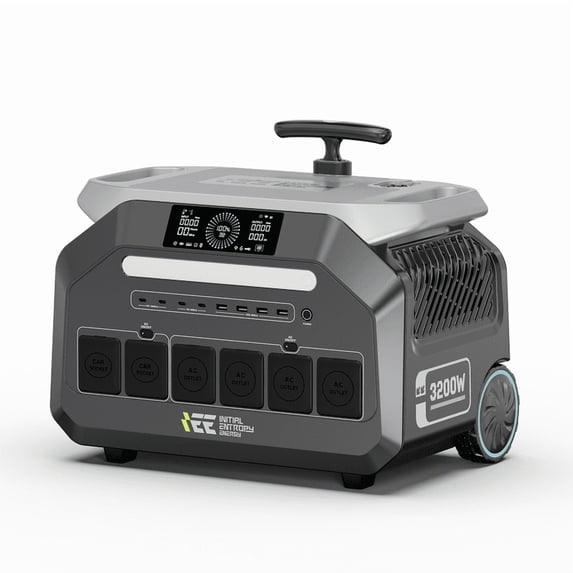 IEE P3200 Portable Power Station 3200W (6400W Surge) - 2048Wh Solar ...