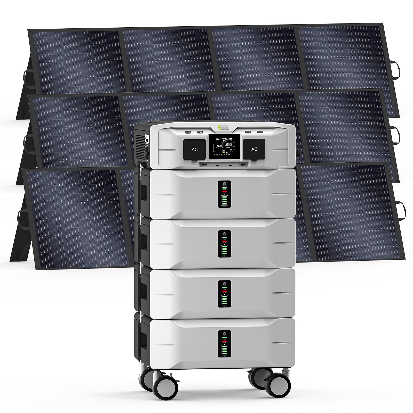 IEE SP5000 Solar Generator 5000W 10240Wh with 3x200W Panels, 120V/240V ...