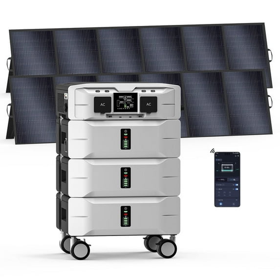 IEE SP5000 Solar Generator 7680Wh with 2x500W Panels | 5000W Home & RV ...