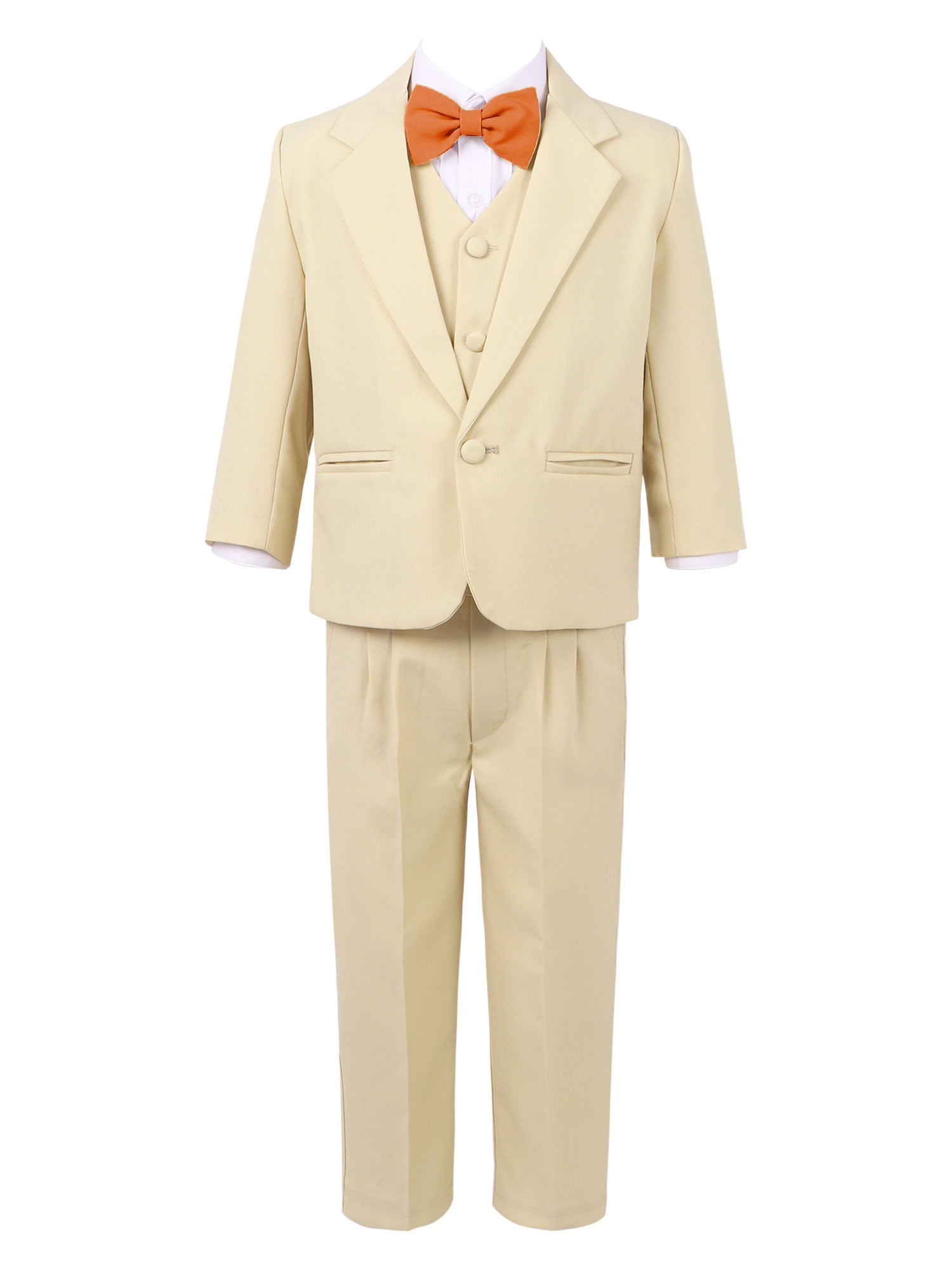 IEFIEL Boys 5 Pieces Formal Suit Set Toddlers Pageant Birthday Party ...