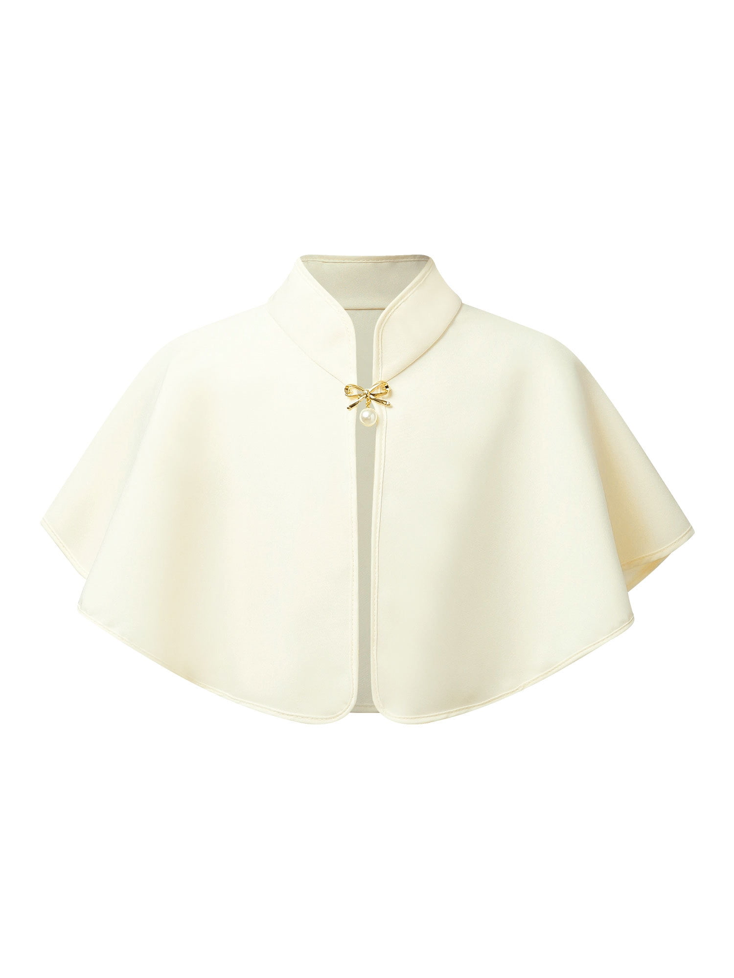 IEFIEL Flower Girls Princess Brooch Cape Wraps Toddlers Mock Neck Shawl ...