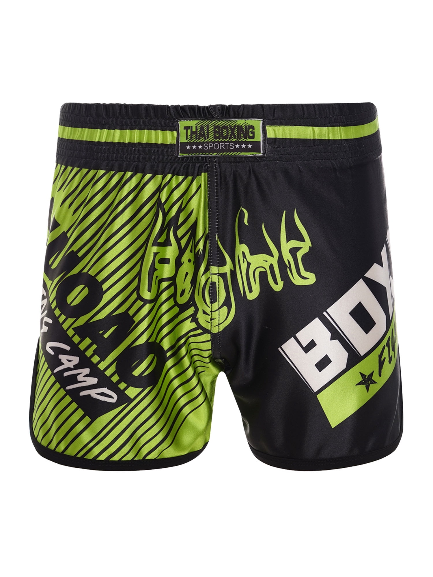 IEFIEL Kids Boys Wide Waistband Boxing Shorts Side Split Printed Gym ...
