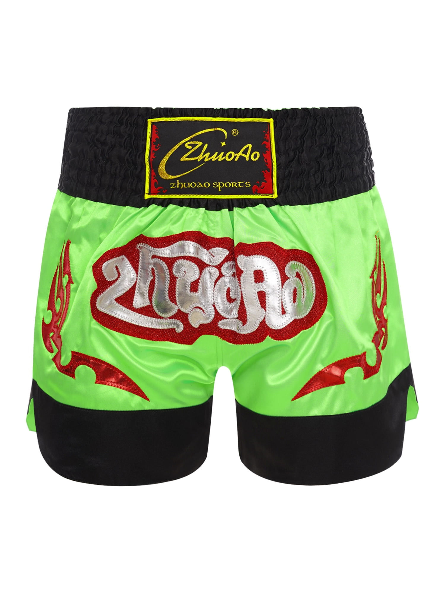 IEFIEL Kids Boys Wide Waistband Boxing Shorts Side Split Printed Gym ...