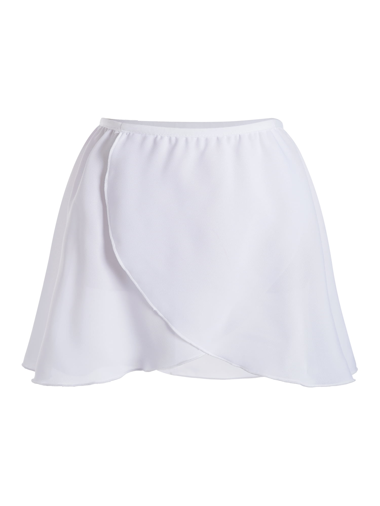 IEFIEL Kids Girls Chiffon Ballet Wrap Skirt Elastic Waistband Skater ...