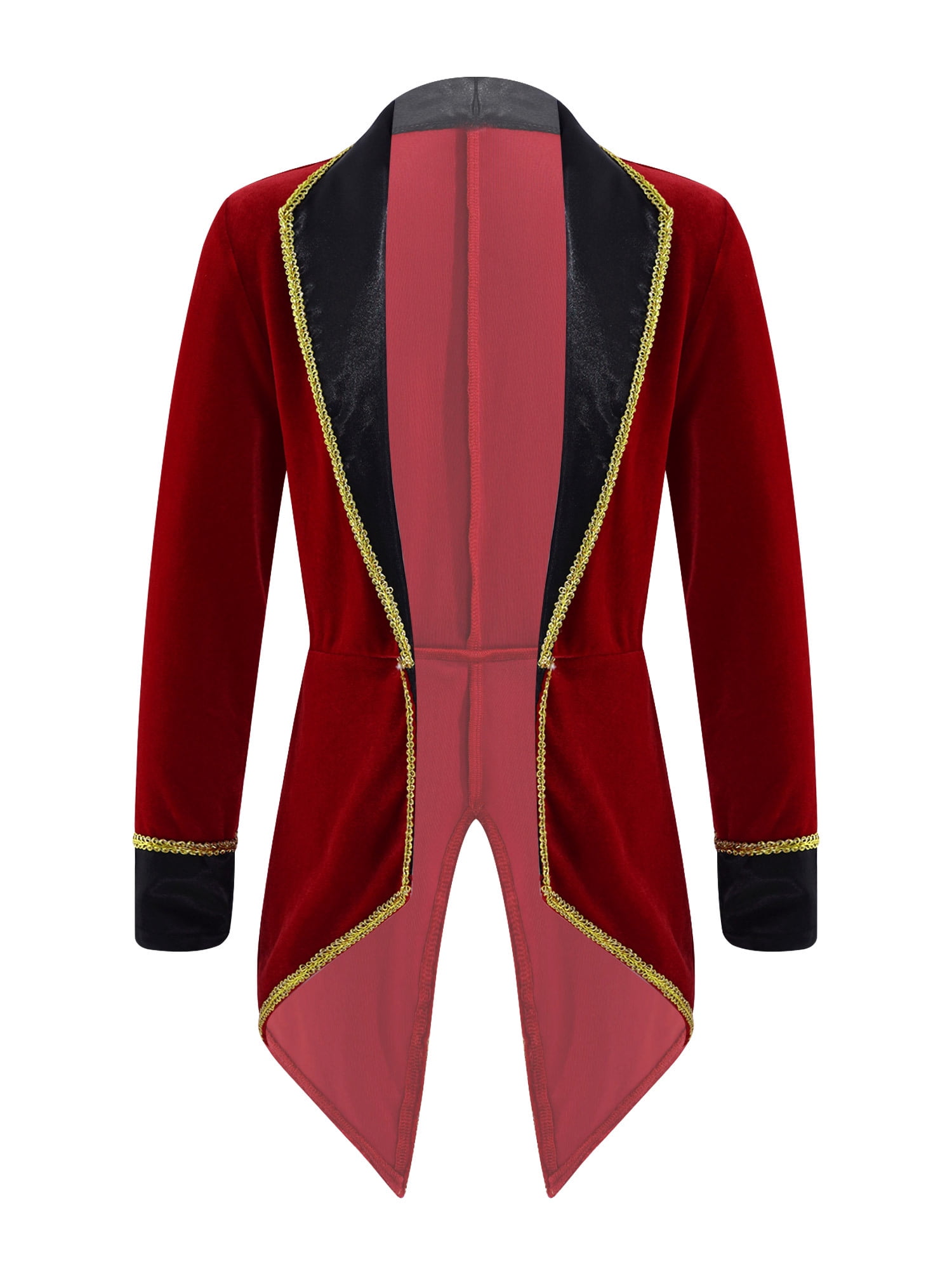 IEFIEL Kids Girls Gothic Jacket Circus Ringmaster Costume Tailcoat ...