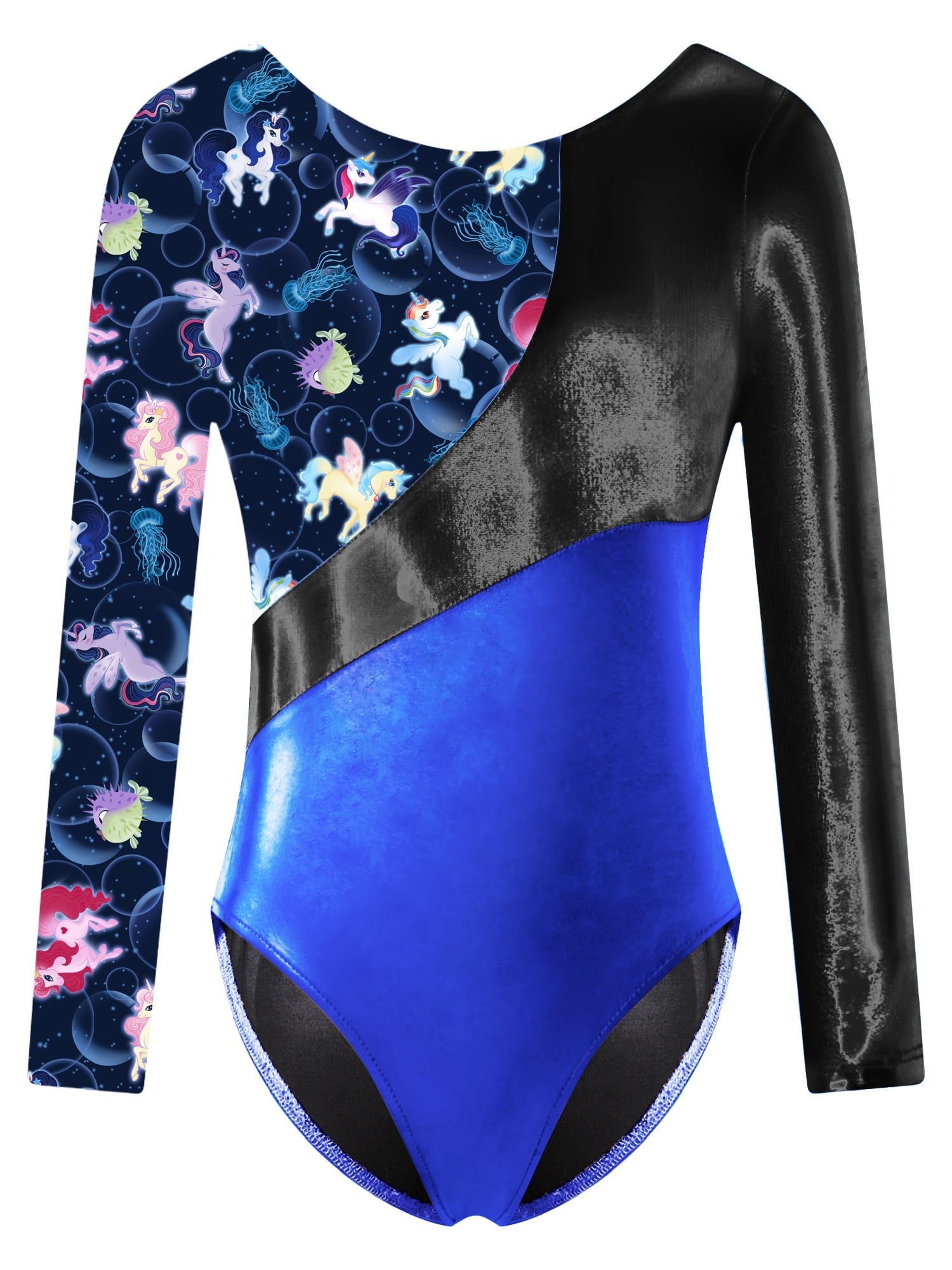 IEFIEL Kids Girls Gymnastics Ballet Leotard Long Sleeve Figure Skating ...