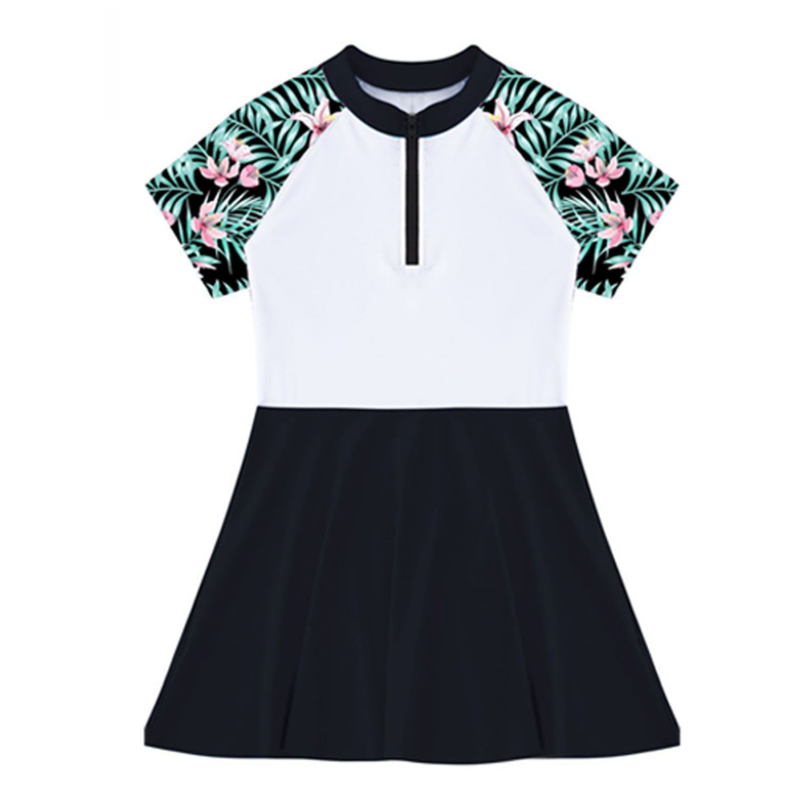 IEFIEL Kids Girls One-Piece Swimsuit Rashguard 50+ Sun Protection ...