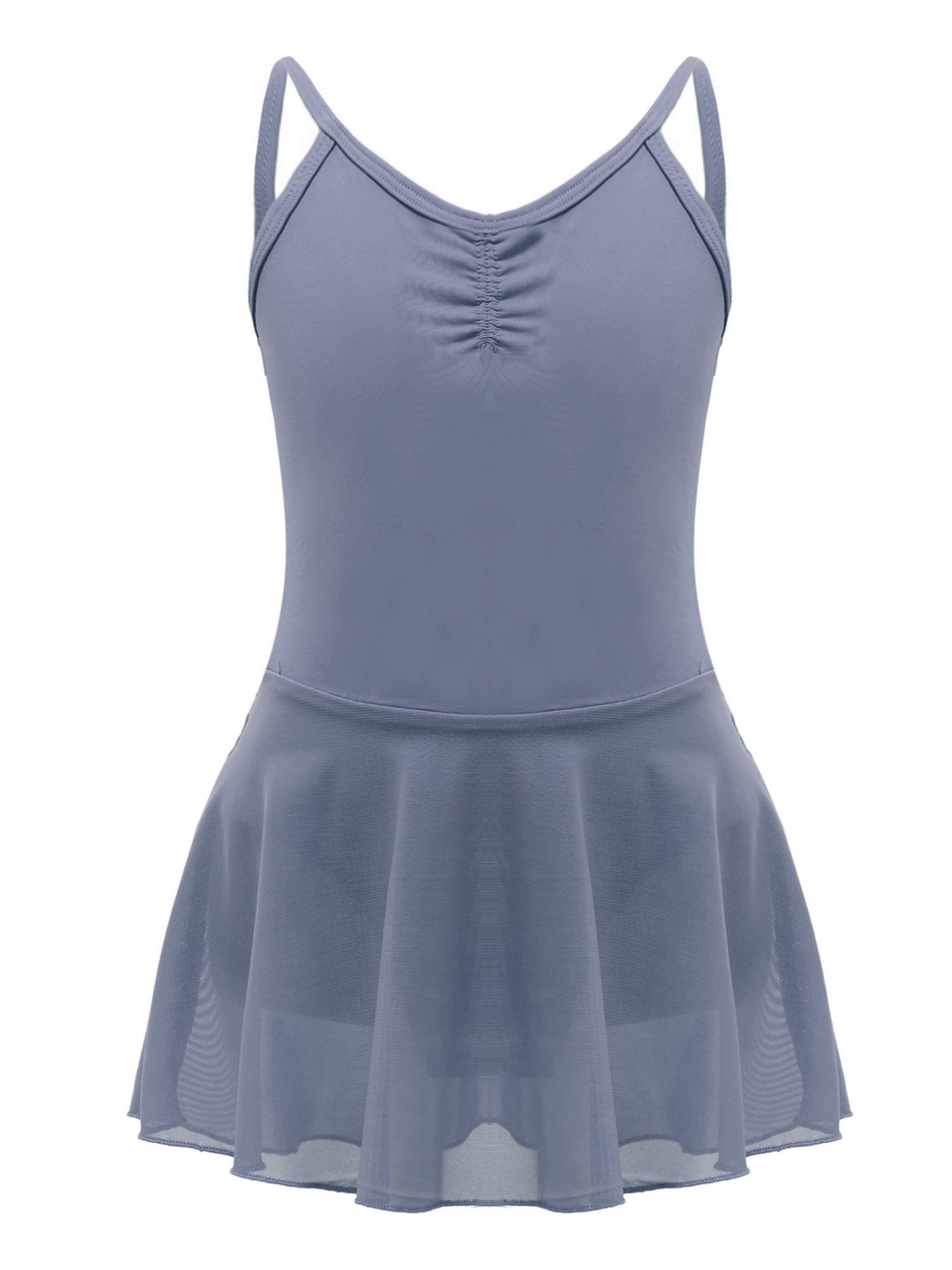 IEFIEL Kids Girls Spaghetti Straps Backless Ballet Dance Dress V Neck ...