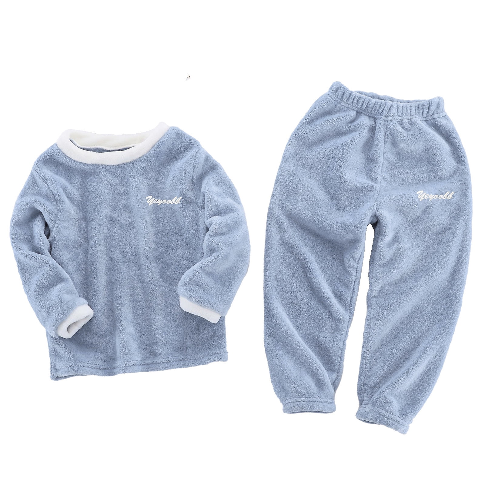 IEFIEL Kids Toddlers Girls Fuzzy Pajamas Set 2Pcs Warm Sleepwear Velvet ...