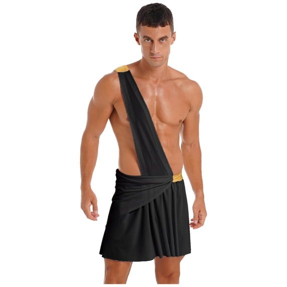 IEFIEL Mens Halloween Knight Warrior Cosplay Costume One Shoulder ...
