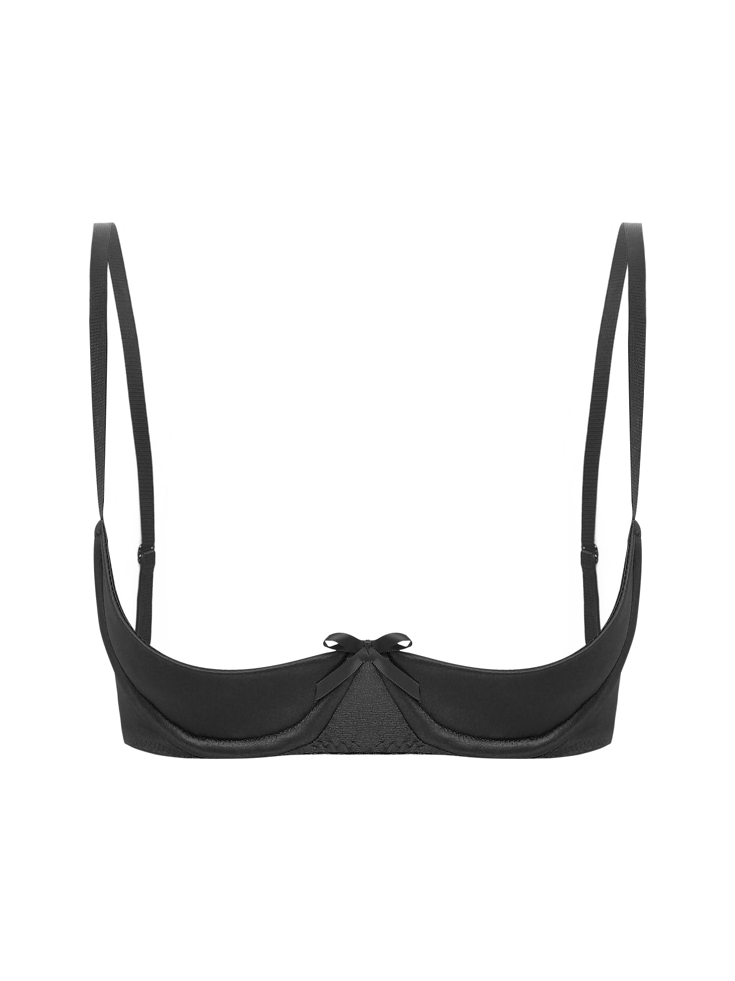 IEFIEL Womens Half Cup Underwire Bra Push Up Adjustable Spaghetti Strap ...