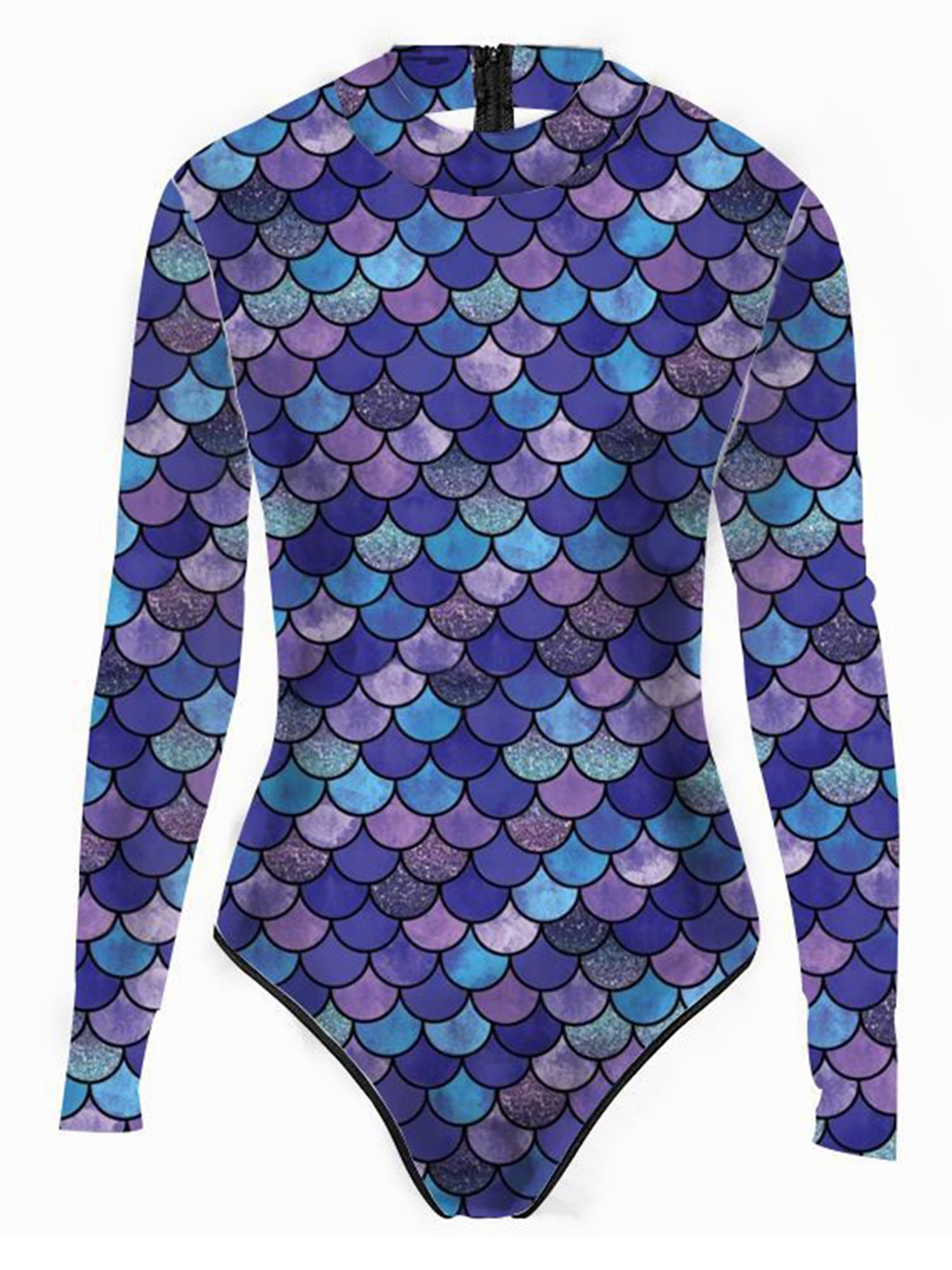 IEFIEL Womens UPF 50+ Rash Guard One-piece Swimsuit Back Half Zip Up ...